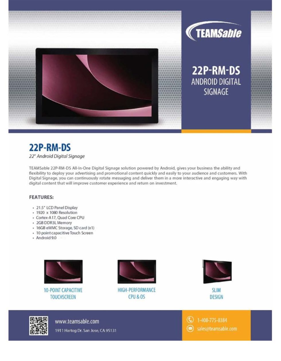 22" Android System - TEAMSable