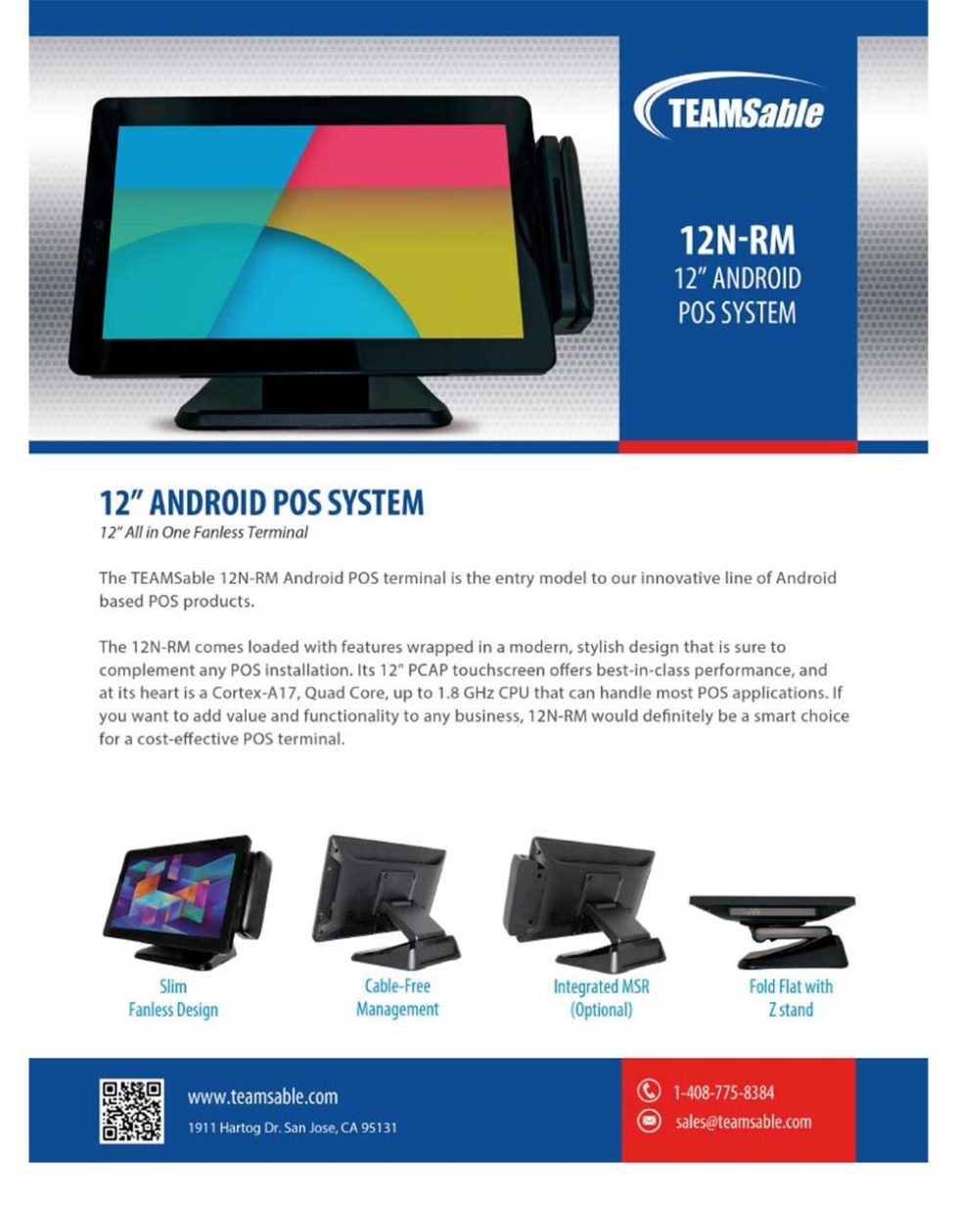 12" Android POS System - TEAMSable